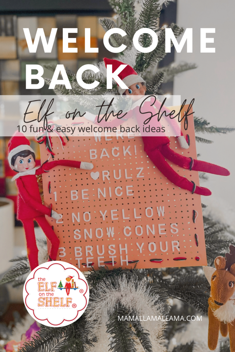 10 Welcome Back Elf on the Shelf Ideas | Mamallamallama on the weekly