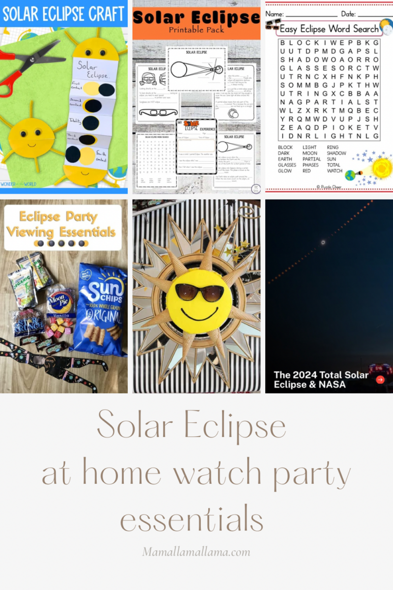 Solar Eclipse Kids Watch Party & Activities | Mamallamallama on the weekly